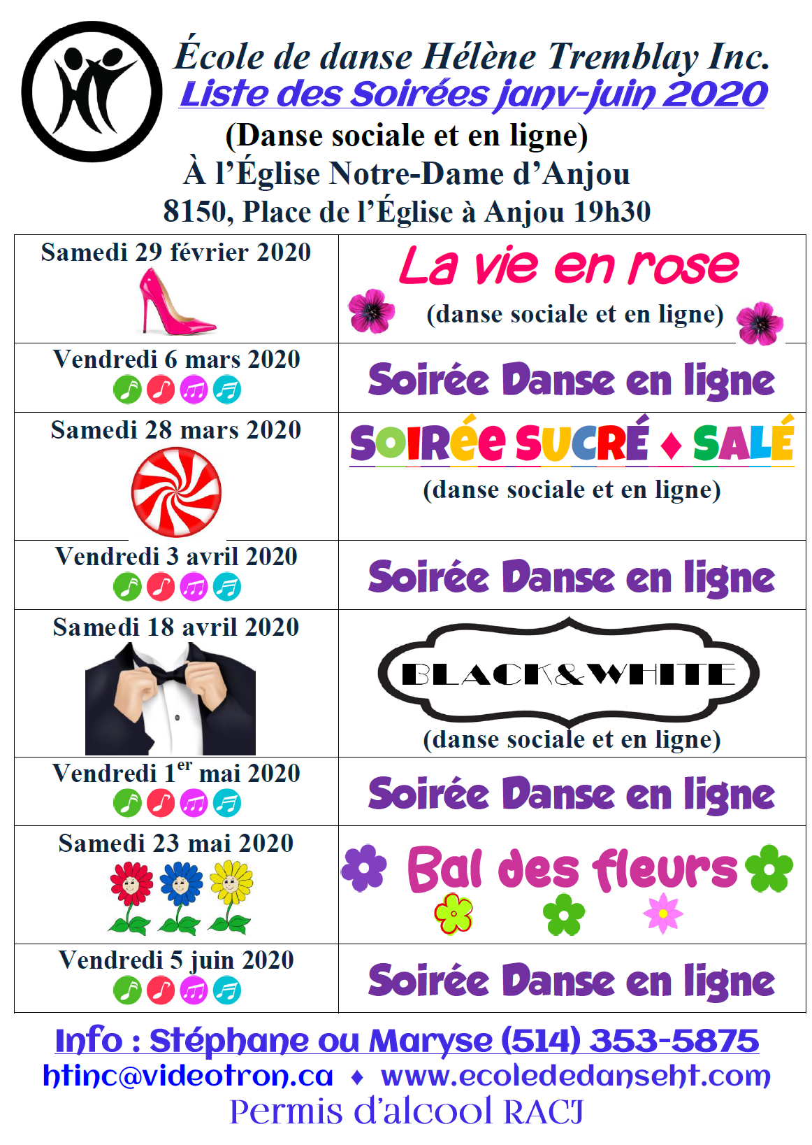 Cours et école de danse anjou Montreal, danse en ligne et danse social ...